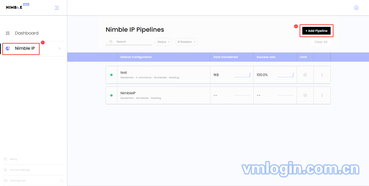 Nimble 代理设置 - VMLogin帮助中心