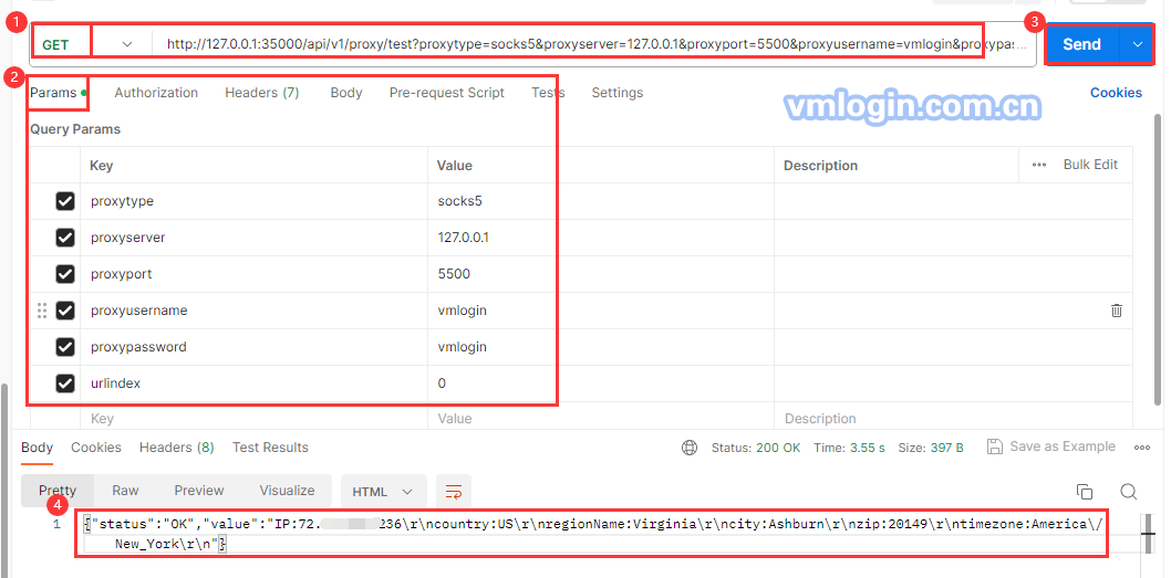 使用API接口测试代理 - VMLogin帮助中心